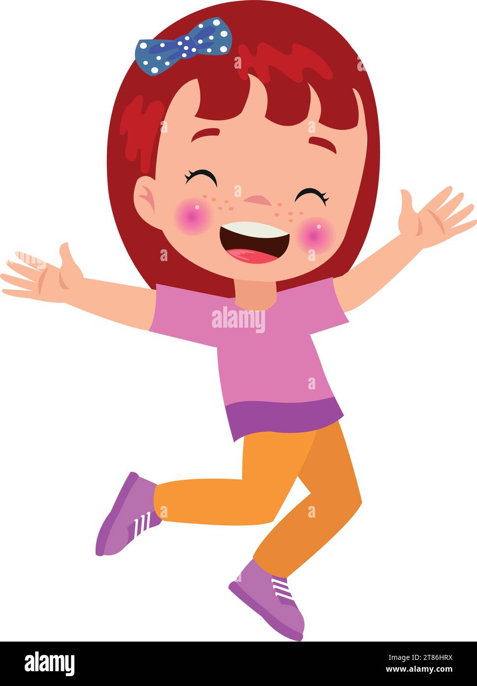 Jumping kids. Happy funny children playing and jumping in different ...