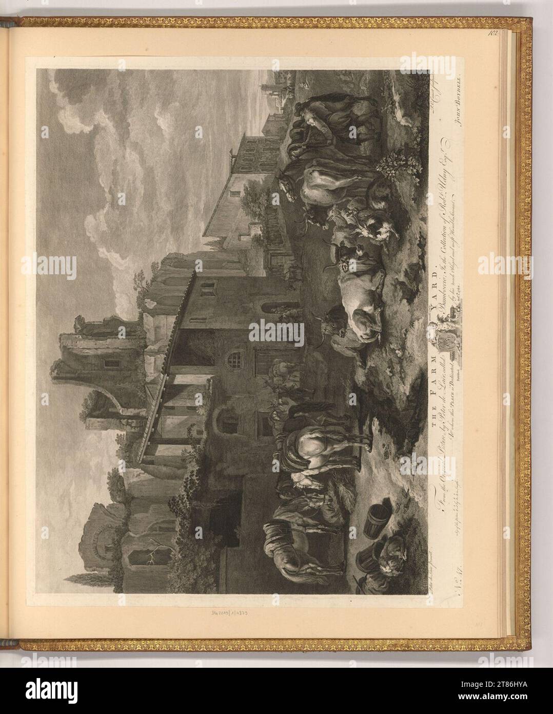 Pierre Charles Canot (Engraver) The farm. etching 1768 , 1768 Stock ...