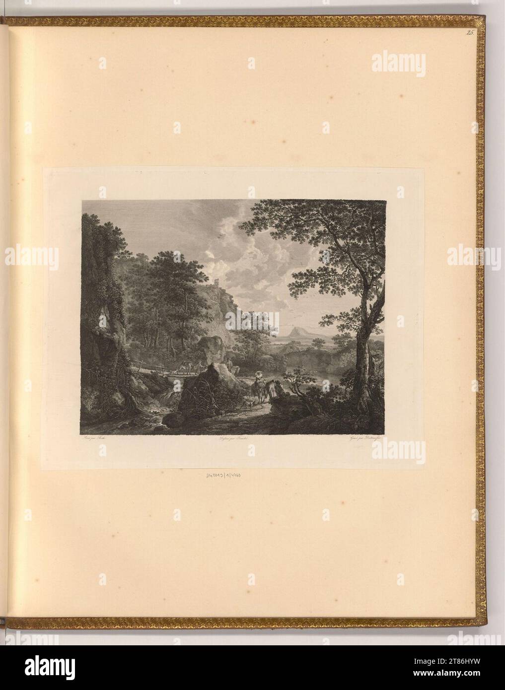 Christian Friedrich Traugott Duttenhofer (Engraver) View of Italy in the setting sun. Etching ...