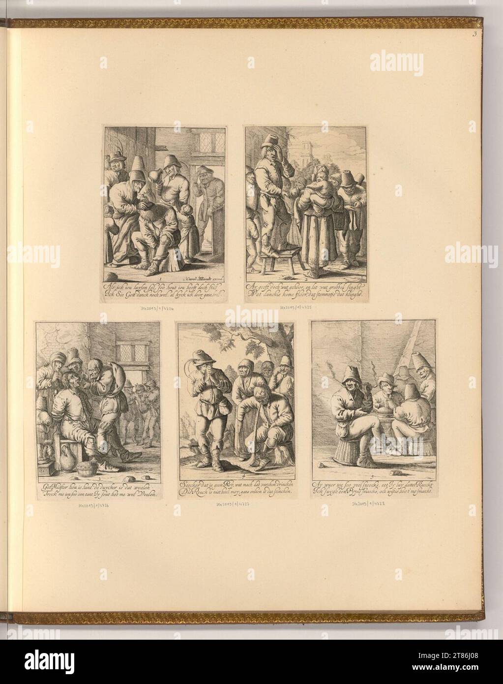 Andries Both (Engraver) The five senses. etching 1665-1709 , 1665/1709 ...