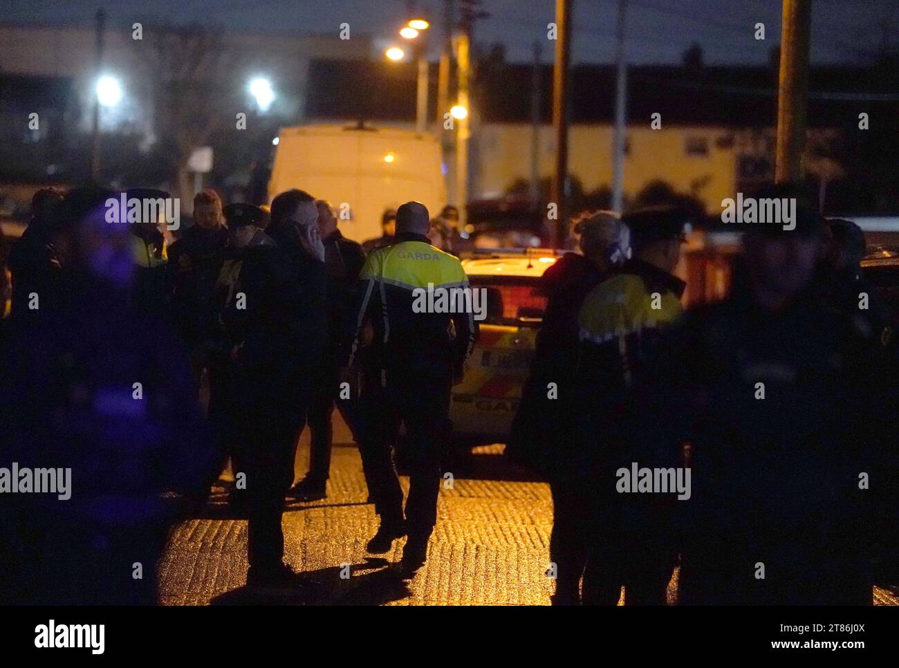 The scene in Finglas, north Dublin, after a male was shot and injured ...