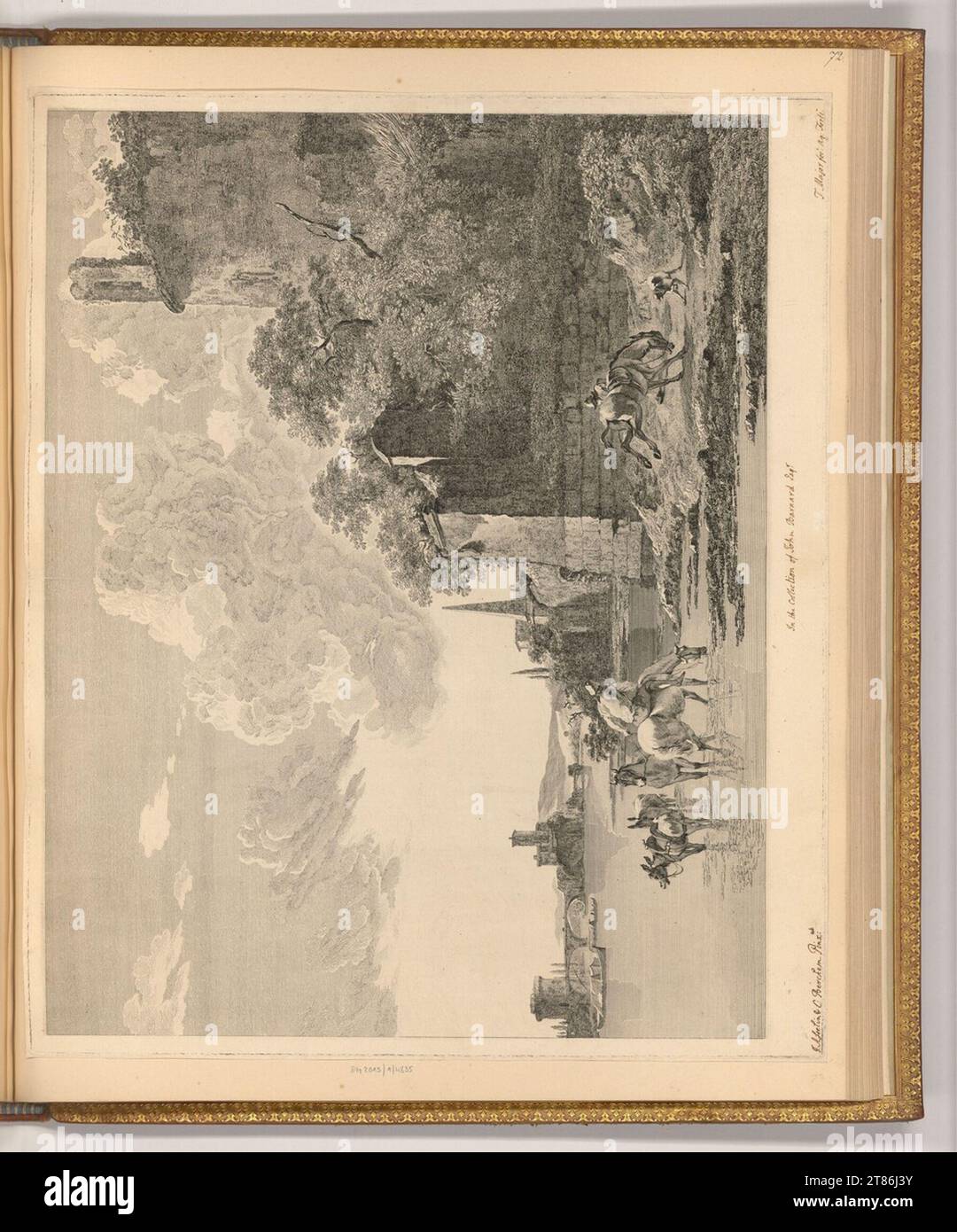 Thomas Major (Engraver) Pastoral landscape with farmers who soak their ...