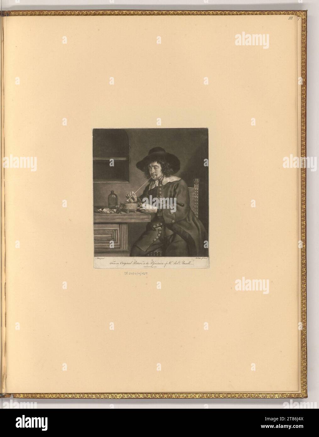 William Pether (Engraver) Man with tobacco pipe. Skiing 1768 , 1768 ...