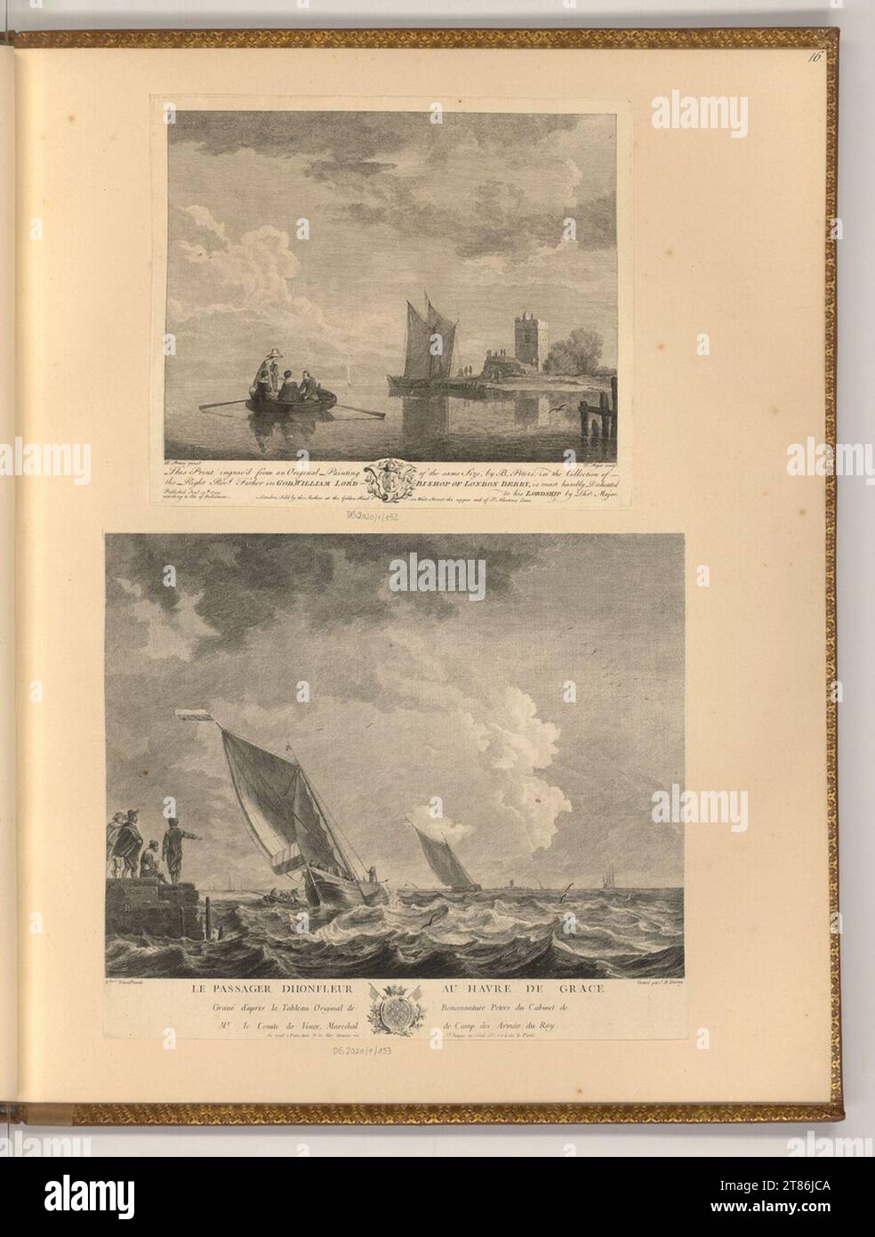 Thomas Major (Engraver) Sea piece with rowboat; Sea piece with sailing ...