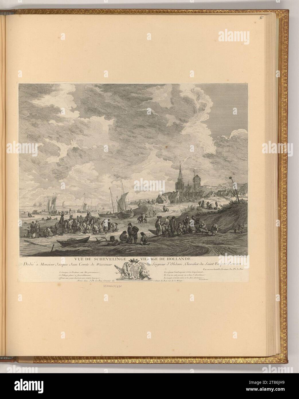 Jacques-Philippe Le Bas (Engraver) Fish market on the beach of ...