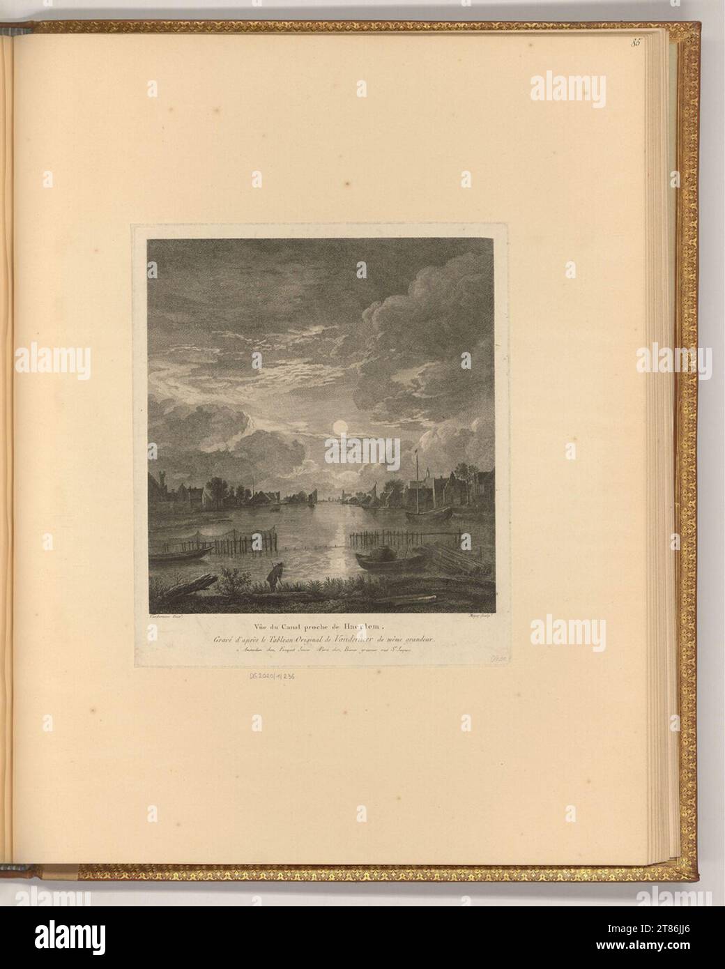 Thomas Major (Engraver) View of the canal near Haerlem. etching 1750 ...