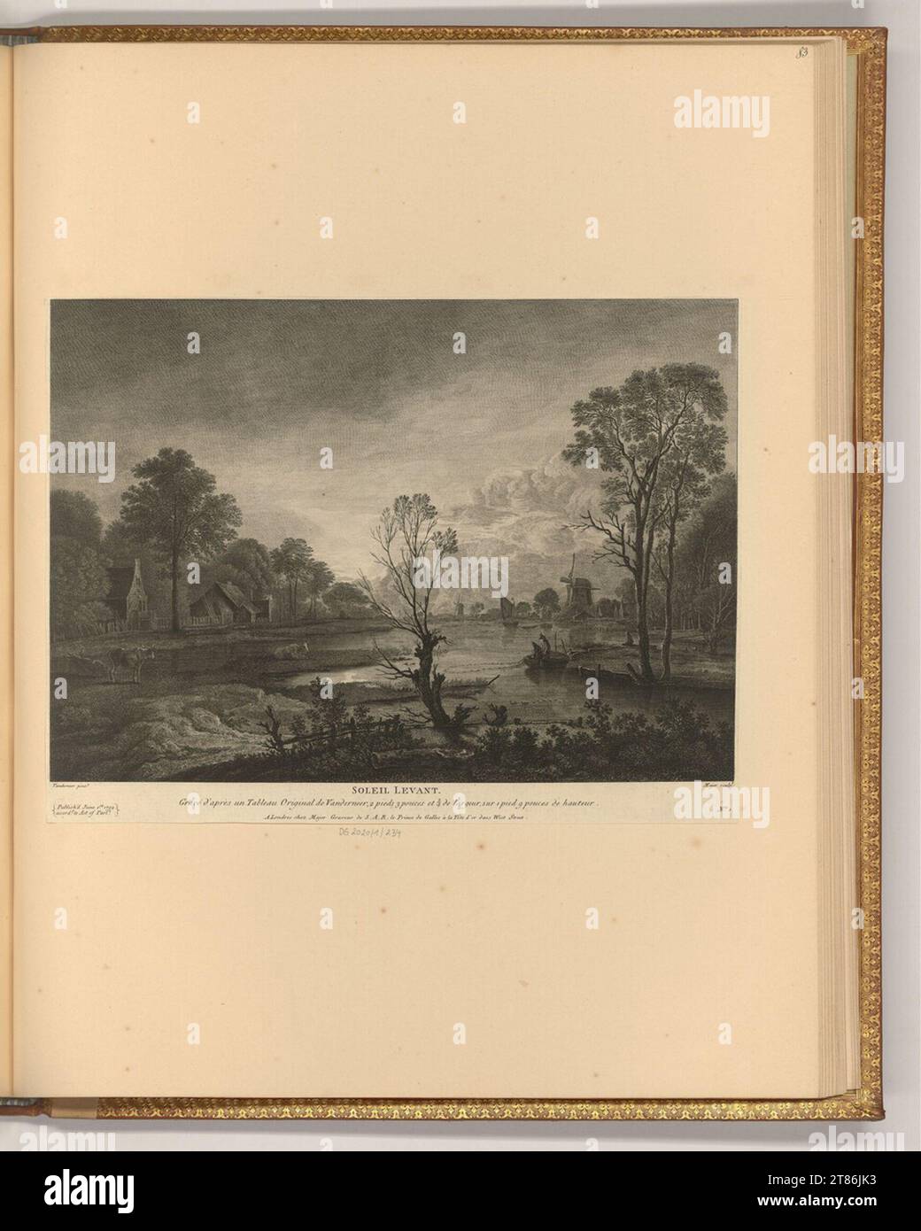 Thomas Major (Engraver) Sunrise. etching 1752 , 1752 Stock Photo - Alamy
