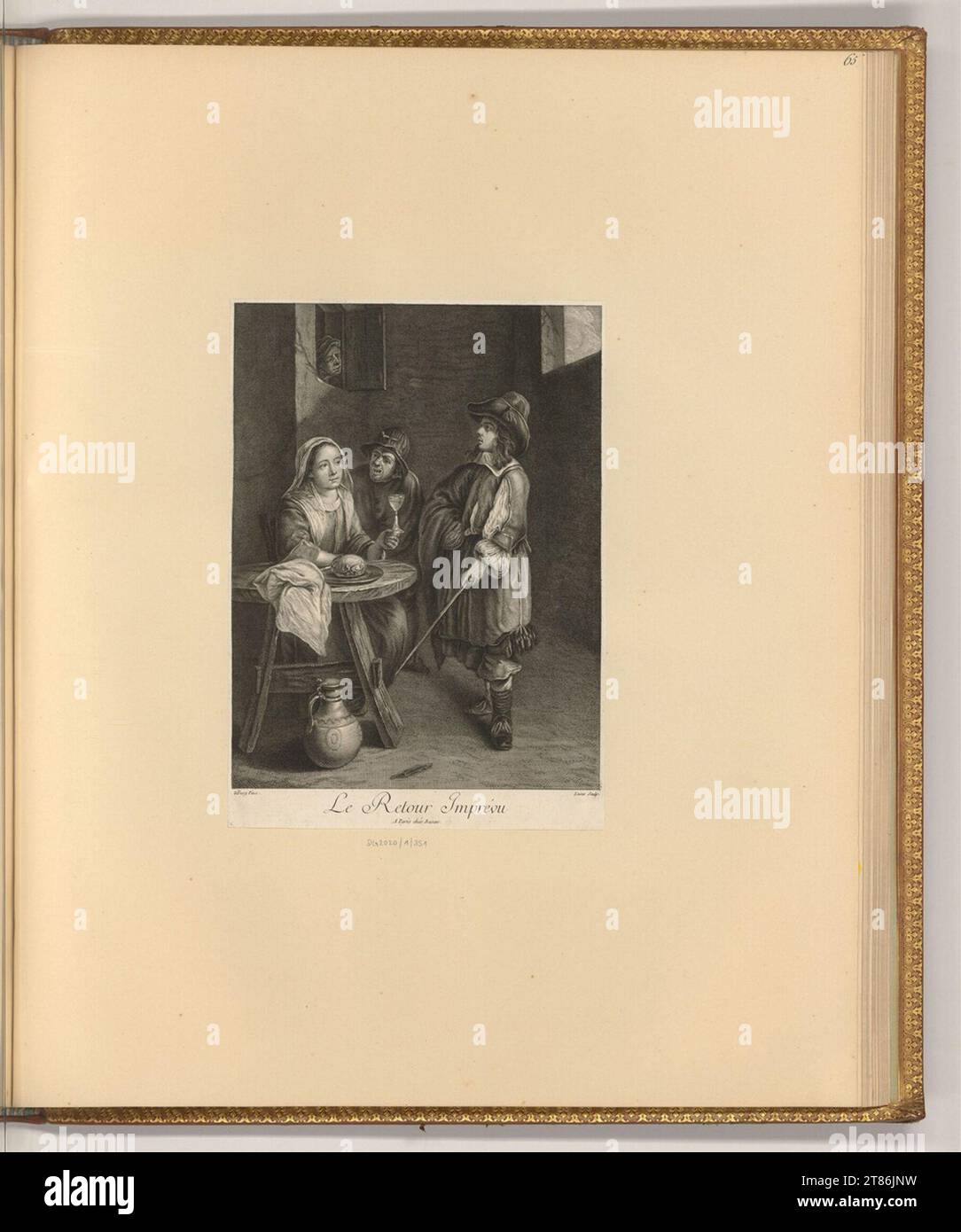 Claude Lucas The unexpected return. etching 1700-1765 , 1700/1765 Stock ...