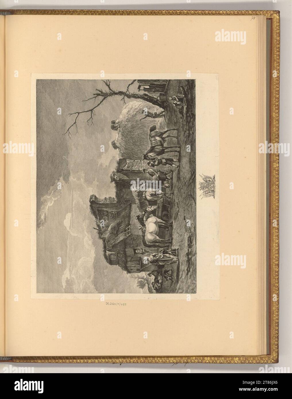 Marie Joanne Ozanne (Engraver) The hay and straw warehouse. etching ...