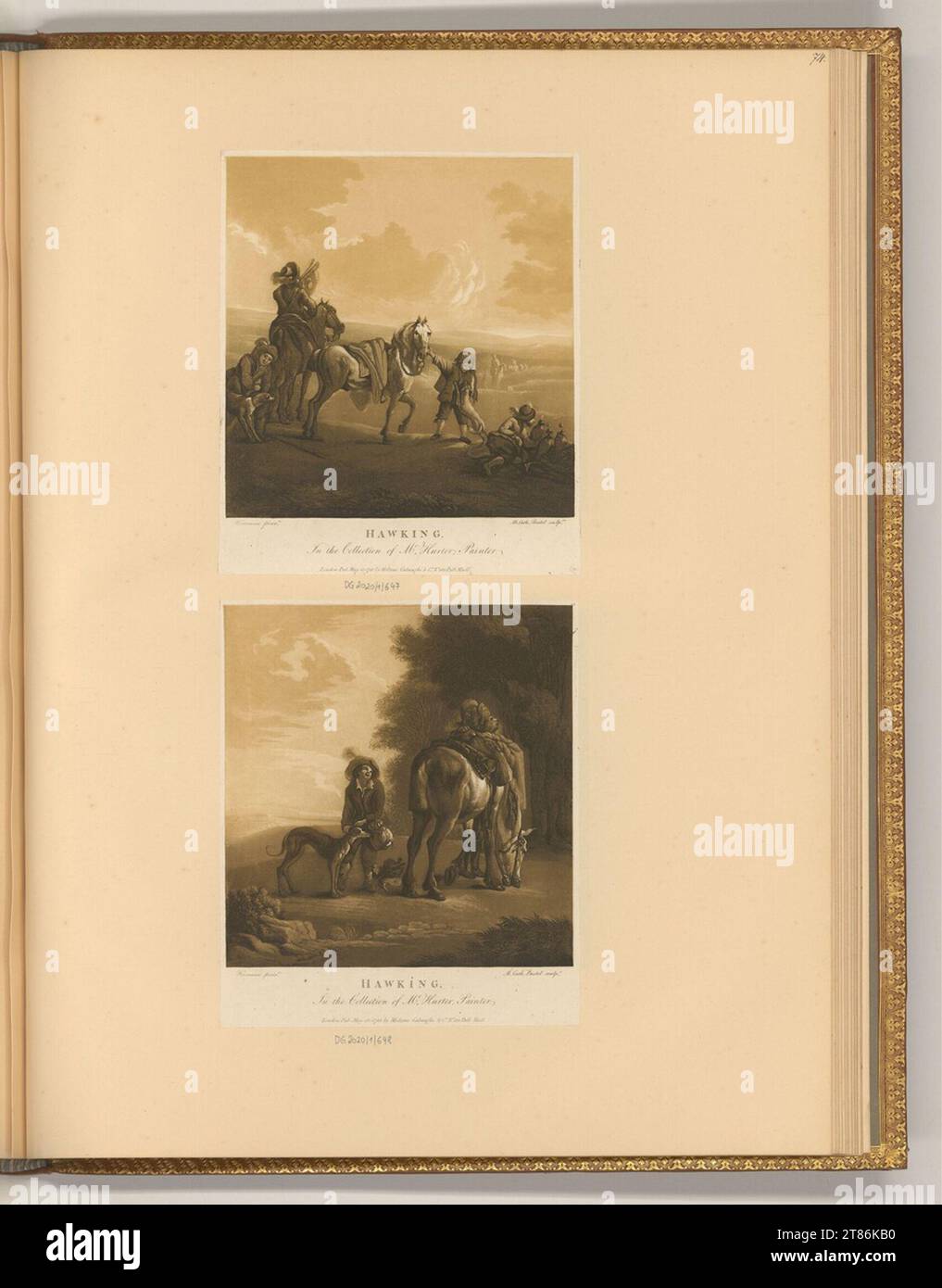 Maria Catharina Prestel (Engraver) Hawking. Aquatinta 1788 , 1788 Stock Photo - Alamy