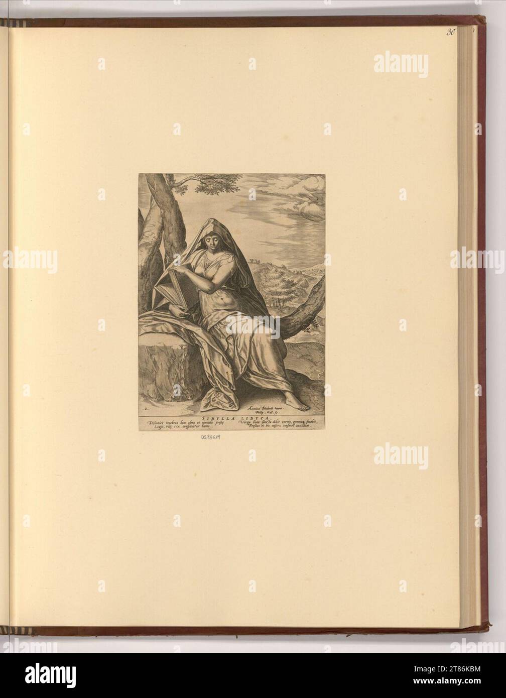 Philipp Galle (Engraver) Sibylla lybica. Copper engraving, etching 1550 ...