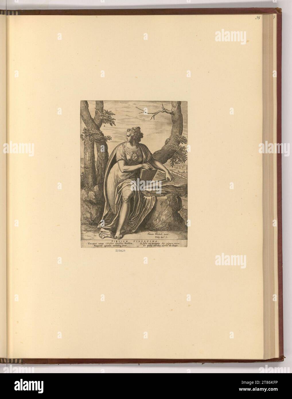 Philipp Galle (Engraver) Sibylla tiburtina. Copper engraving, etching ...