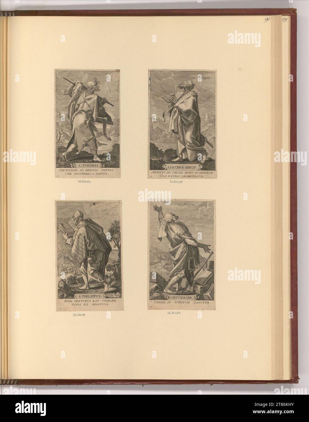 Johan Barra (Engraver) The twelve apostles of Jesus. Copper engraving ...