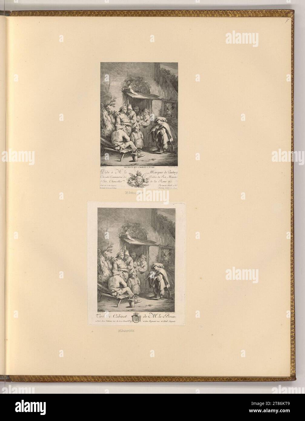 Jacques-Philippe Le Bas (Engraver) The fidel player. etching 1776 ...