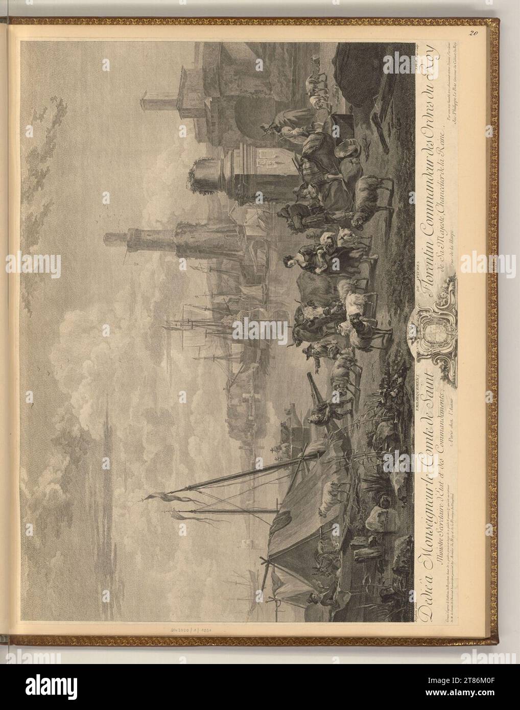 Jacques-Philippe Le Bas (Engraver) Harf scene: loading of food. etching ...