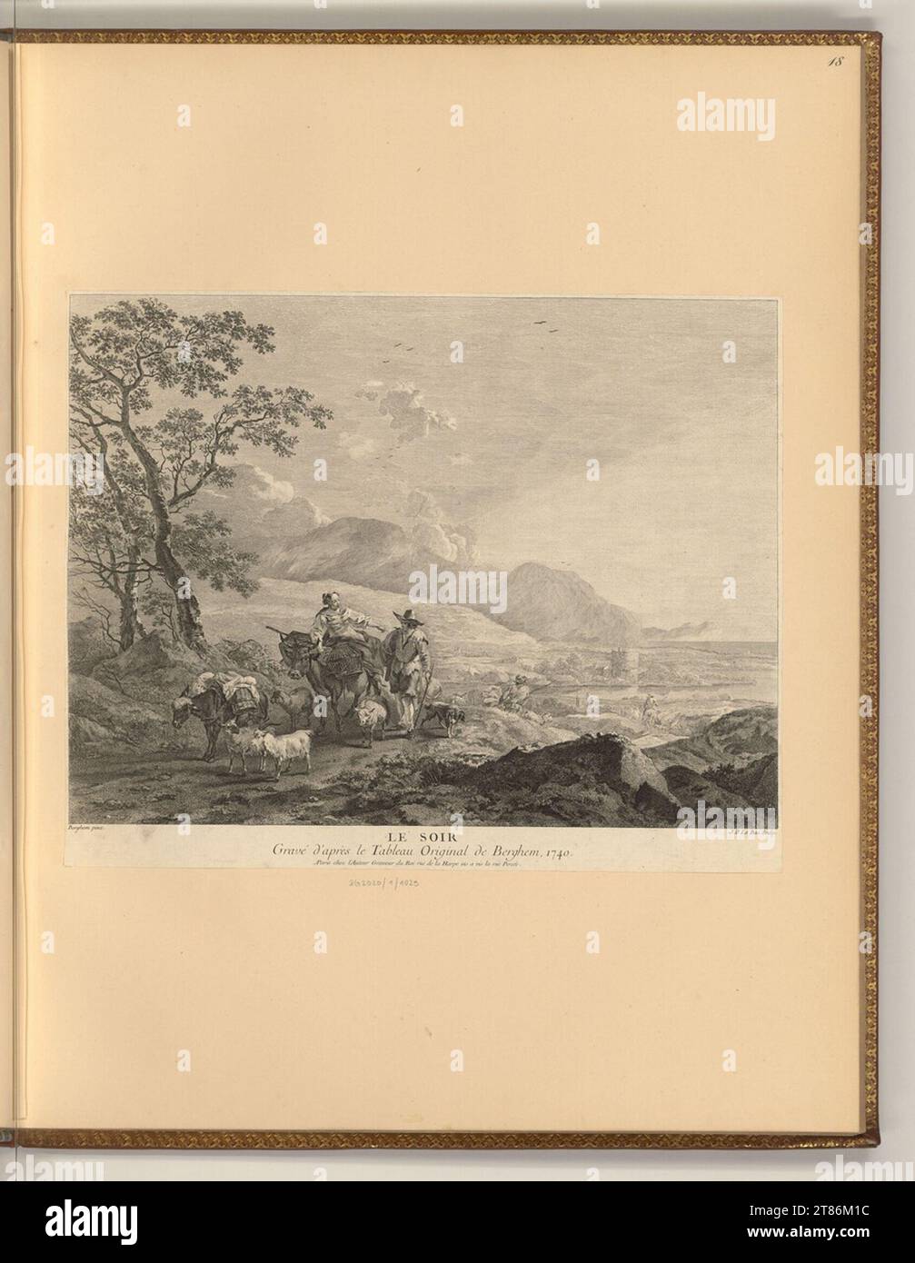 Jacques-Philippe Le Bas (Engraver) The evening. etching 1740 , 1740 ...