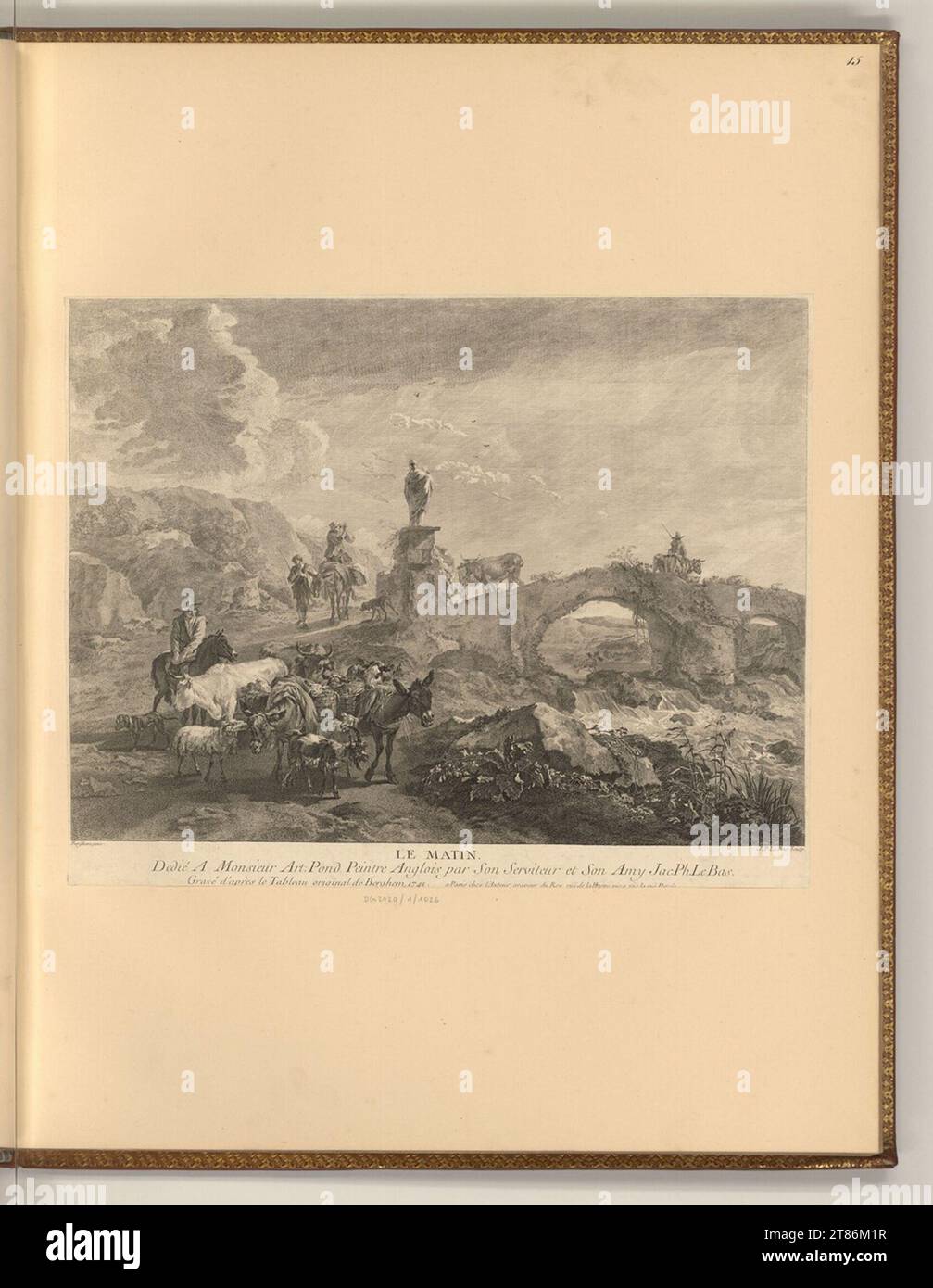 Jacques-Philippe Le Bas (Engraver) The morning. etching 1741 , 1741 ...