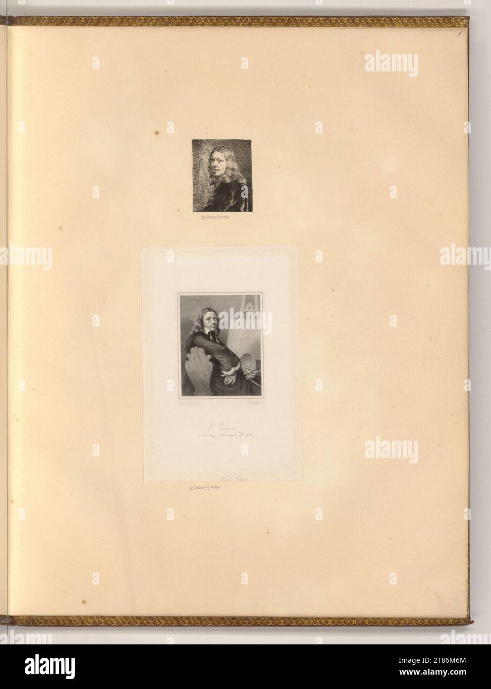 Benjamin Phelps Gibbon (Engraver) Portrait Paulus Potter. Etching ...