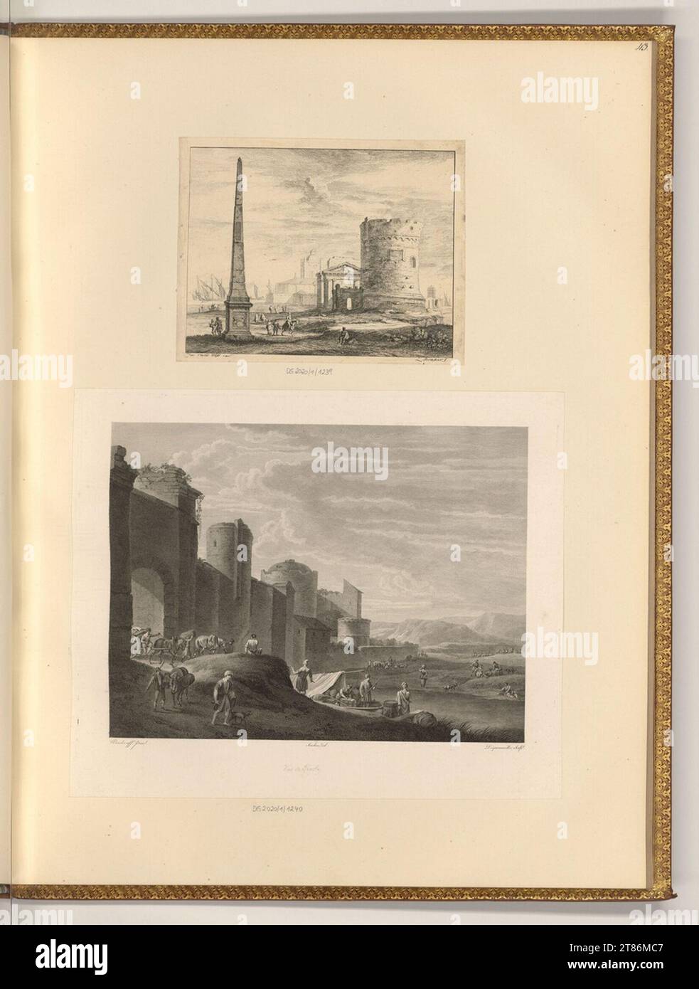 Leendert Brasser (Engraver) Landscape with ancient architecture ...