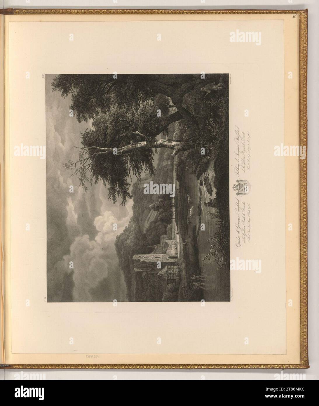Carl Max Krüger (Engraver) Landscape with ruin. etching 1850-1880 ...