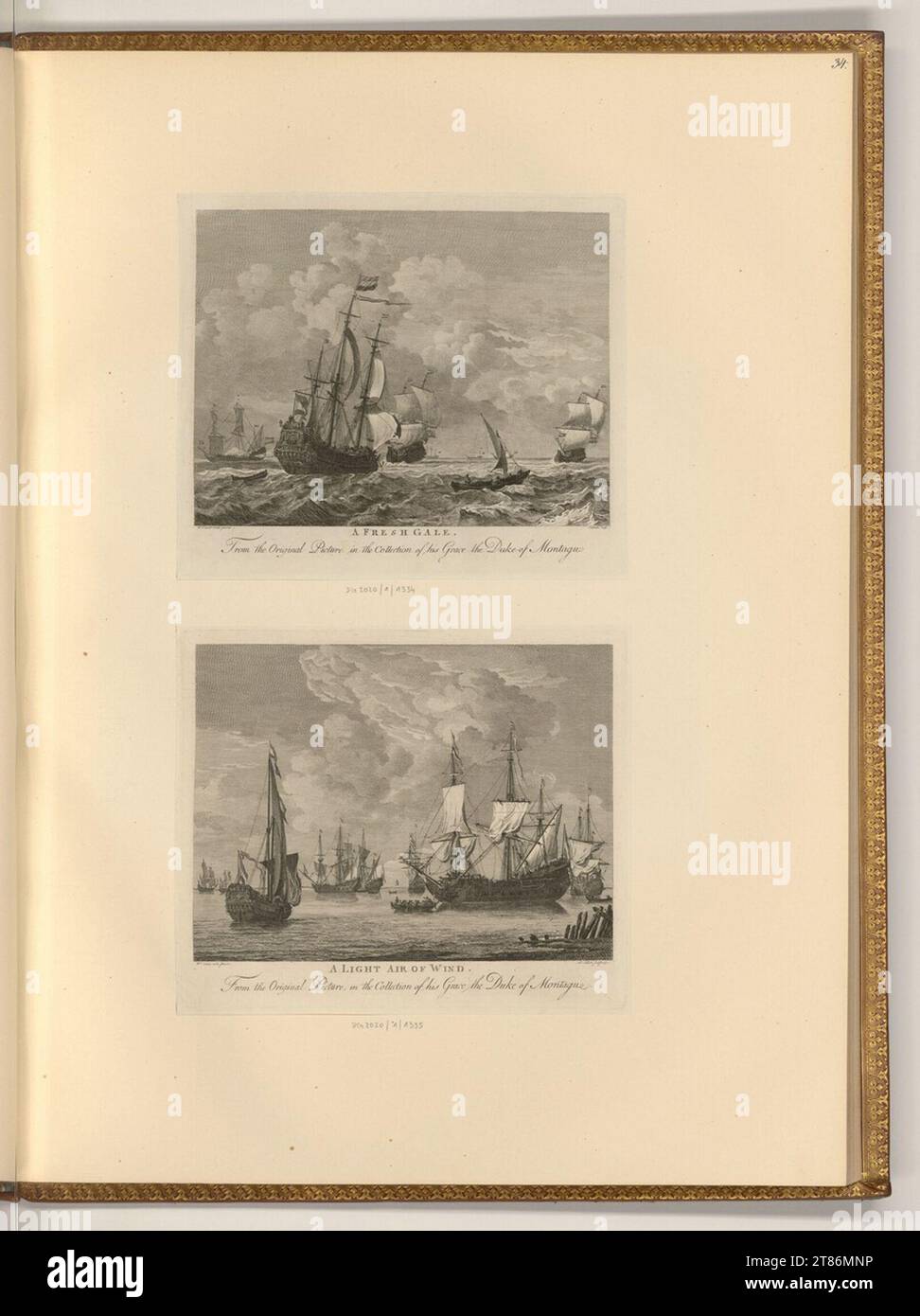 Matheus de Sallieth (Engraver) A fresh gale; A light air of wind ...