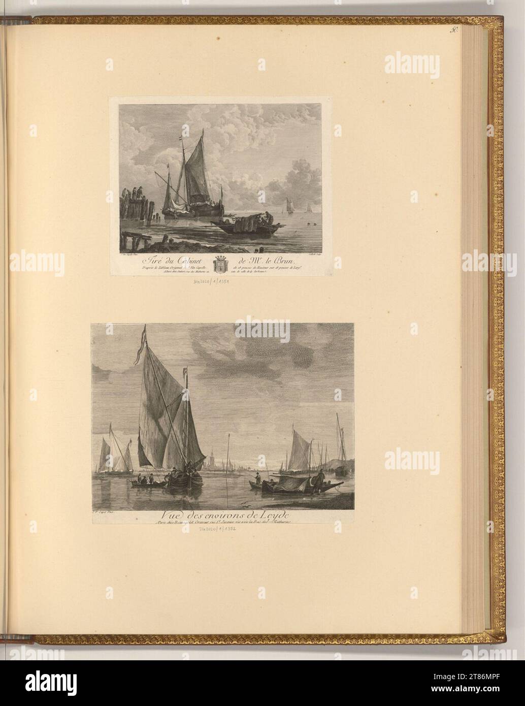 Jan van de Cappelle (Engraver) Ufer landscape with sailing ships ...