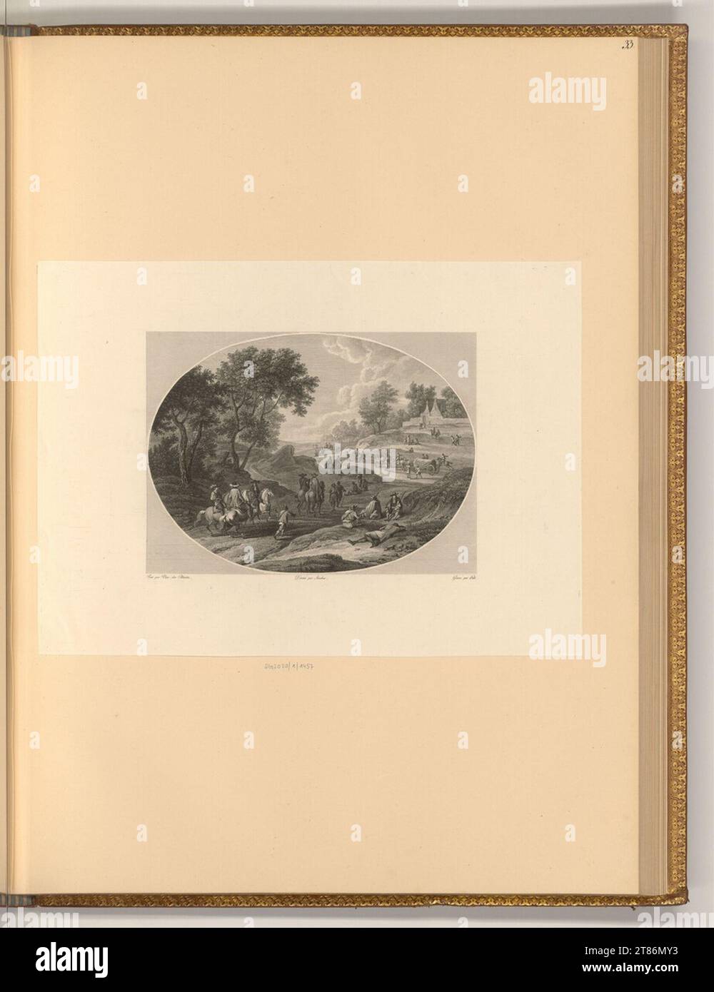 Abraham Jacobsz. Hulk (Engraver) Landscape with cavalry. etching 1803 ...