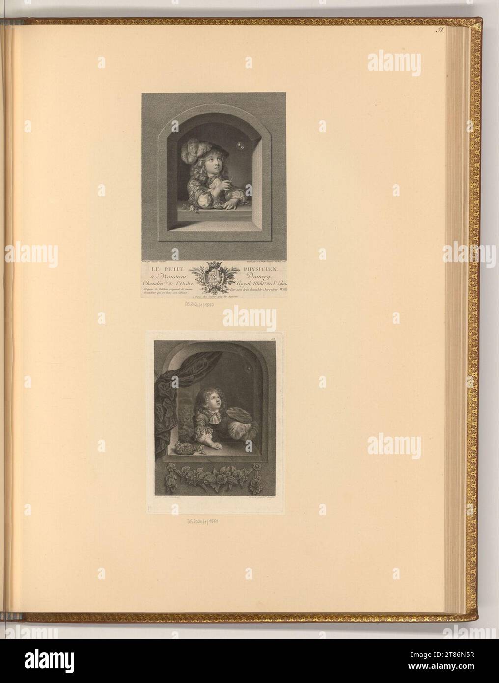 Johann Georg Wille (Engraver) The little physicist. Copper engraving ...