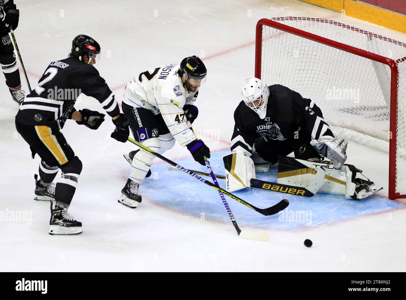 Nottingham Panthers' Michael Caruso and Manchester Storm's Stephen ...