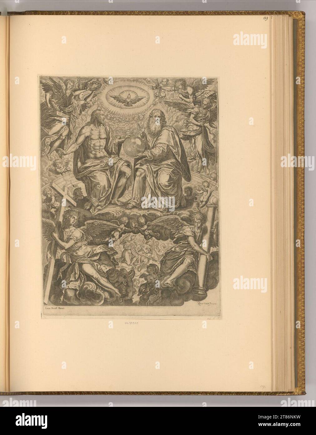 Pieter Valck (Engraver) Trinity. Copper engraving print Mitte 16.-16 ...