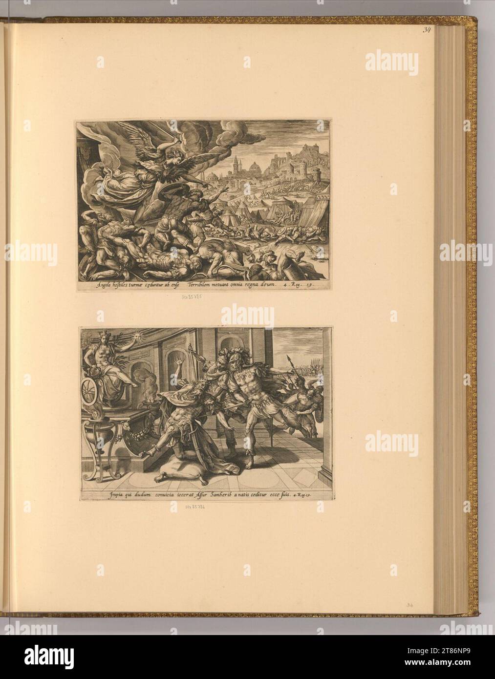 Marten de Vos The angel kills the Assyrians; The death of the Sanherib ...