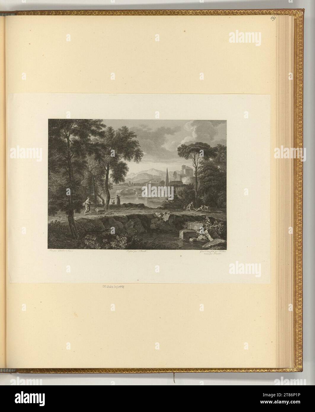 Arcadian landscape engraving hi-res stock photography and images - Alamy