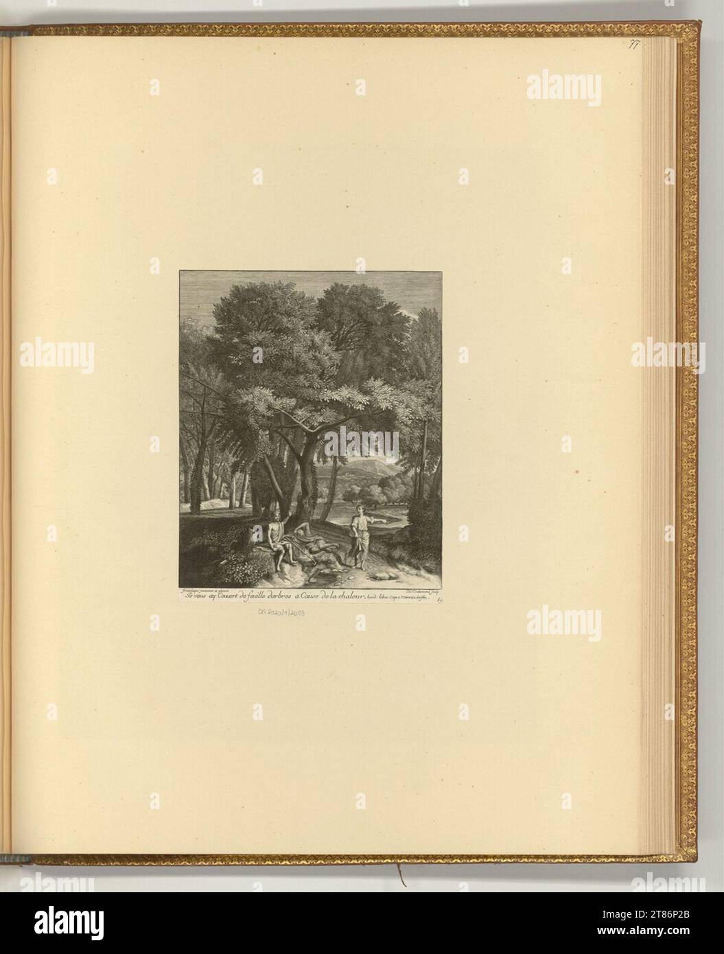 Jacob Coelemans (Engraver) Pastoral landscape. Copper engraving print ...