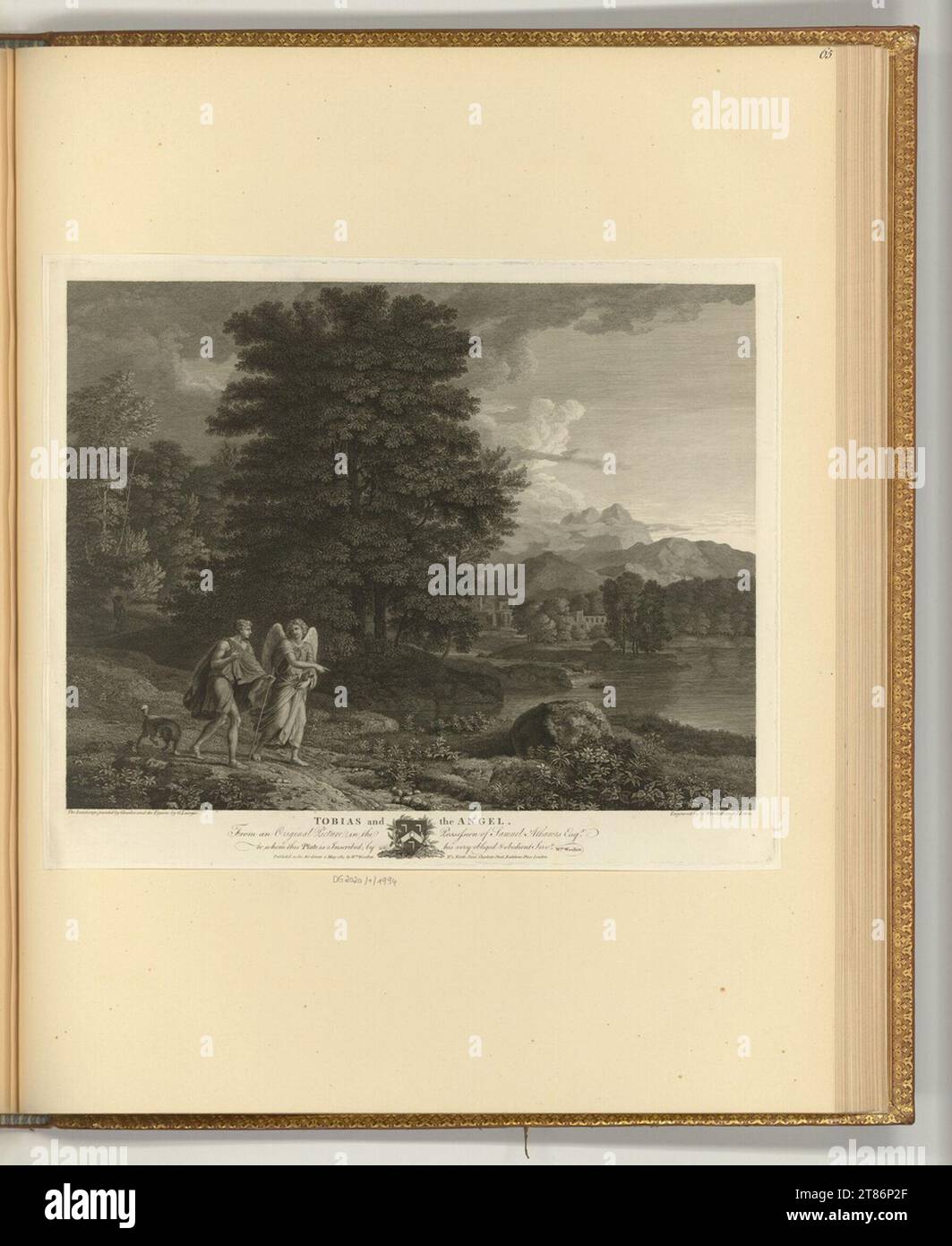 William Woollett (Engraver) Tobias and the angel. Copper engraving ...