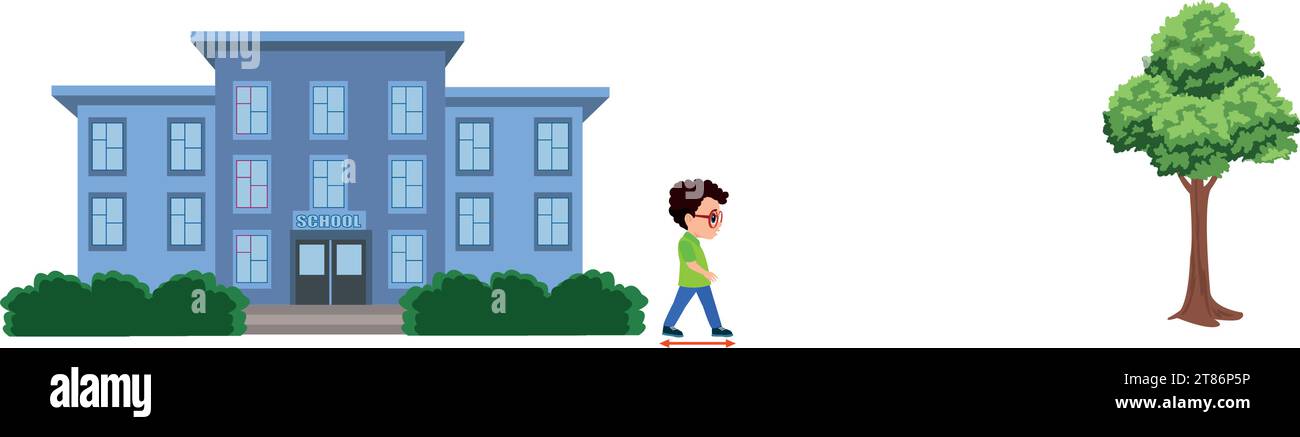 cute little boy measure length using foot step Stock Vector Image & Art ...