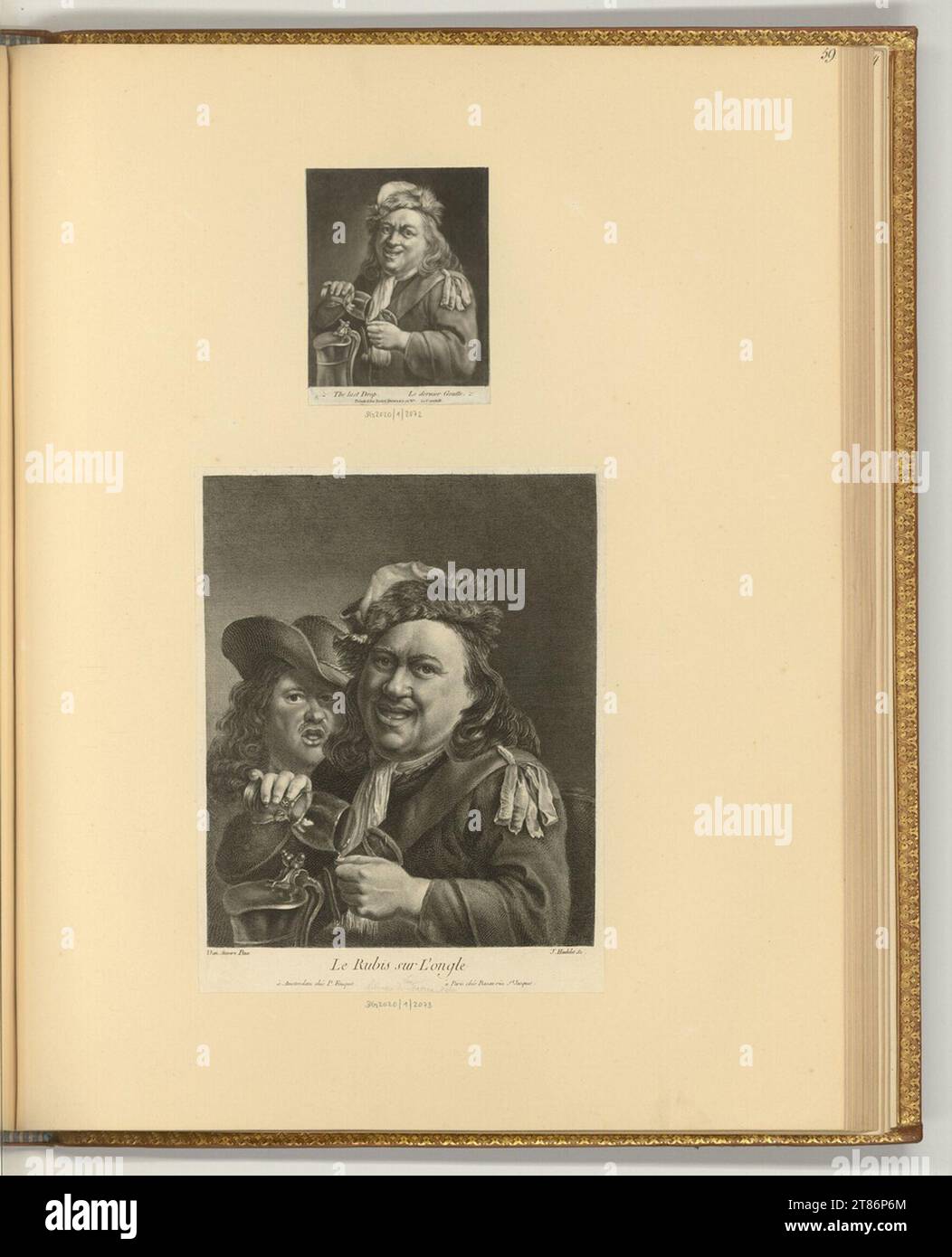 John Bowles (Verleger in) Two men with wine glass and jug. Schaubkunst ...