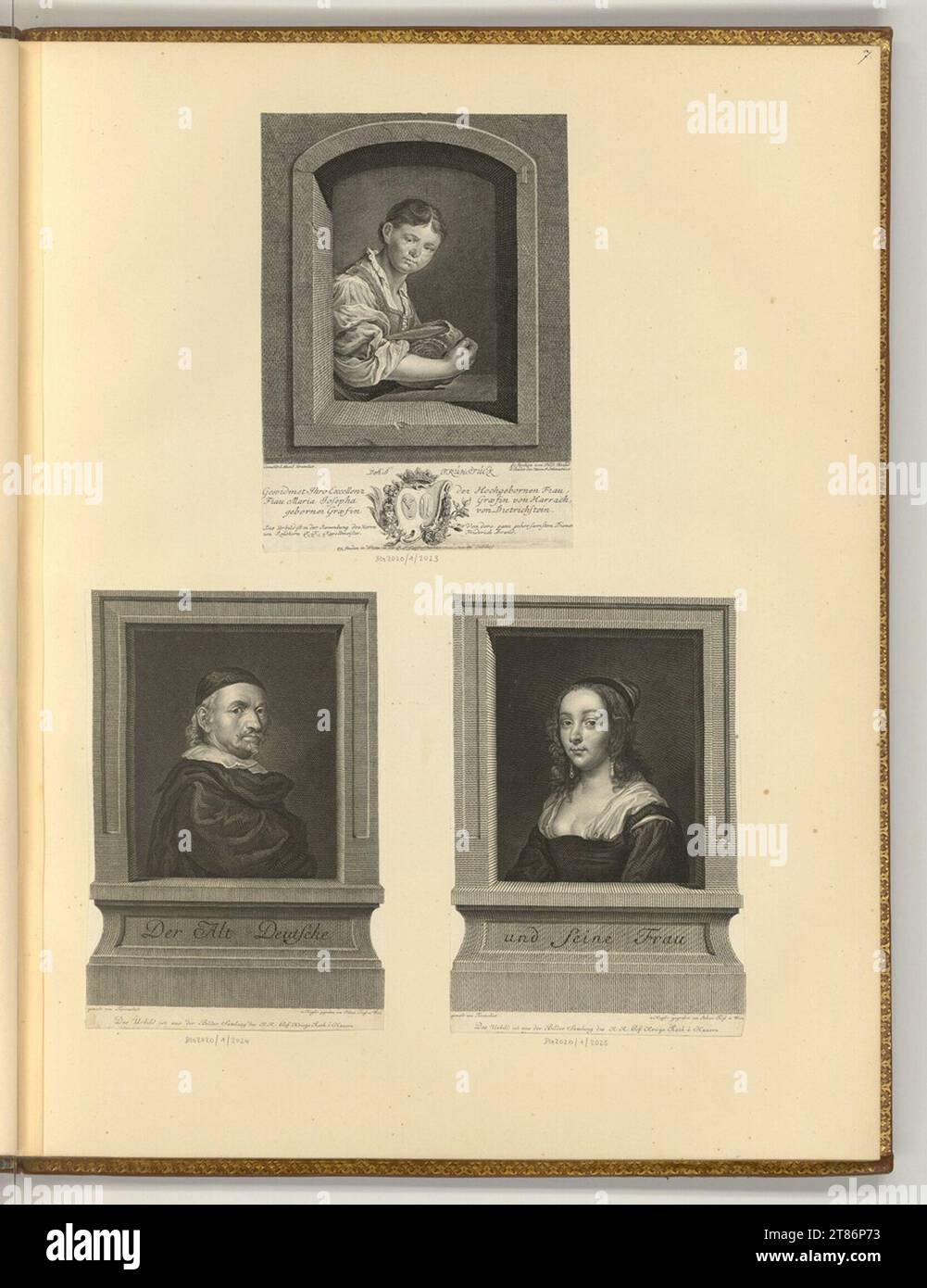 Friedrich August Brand (Engraver) Portraits. Copper engraving print ...