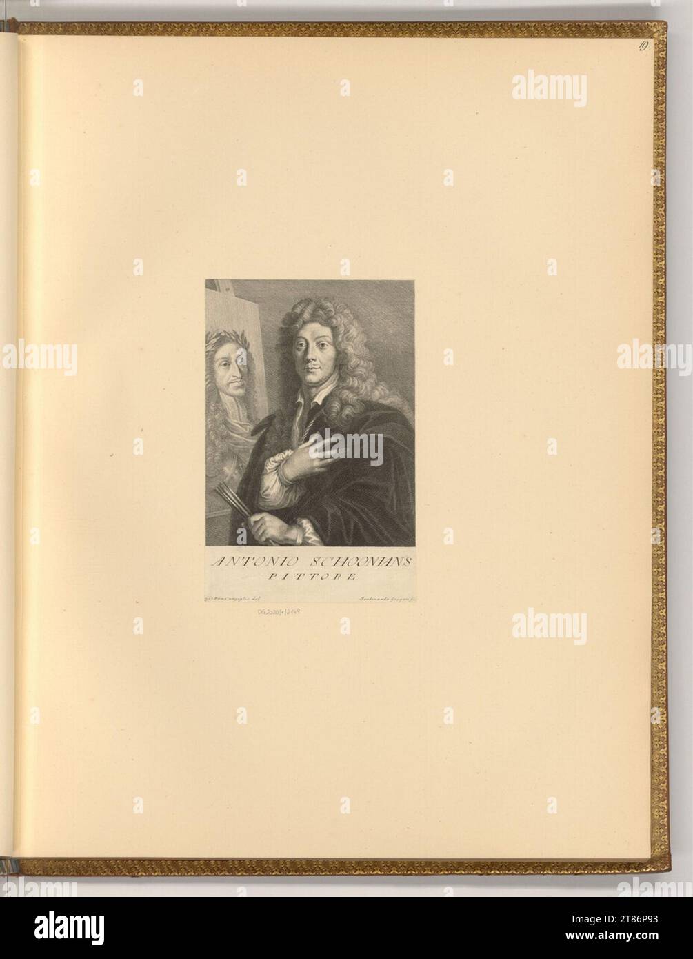 Ferdinandus Gregori (Engraver) Portrait Anthoni Schoonjans. Copper ...