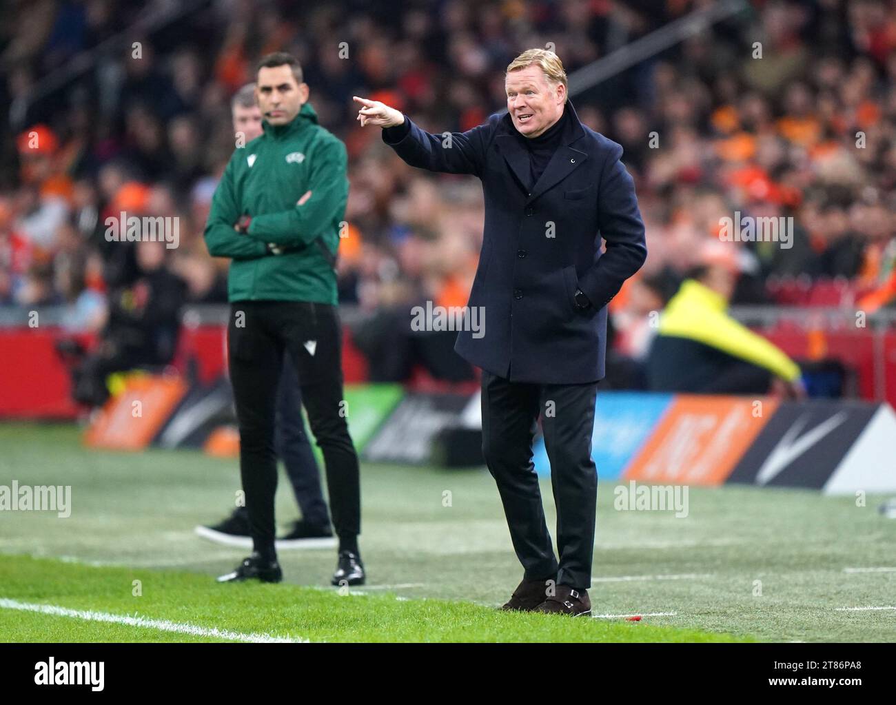 Netherlands manager Ronald Koeman on the touchline during the UEFA Euro ...
