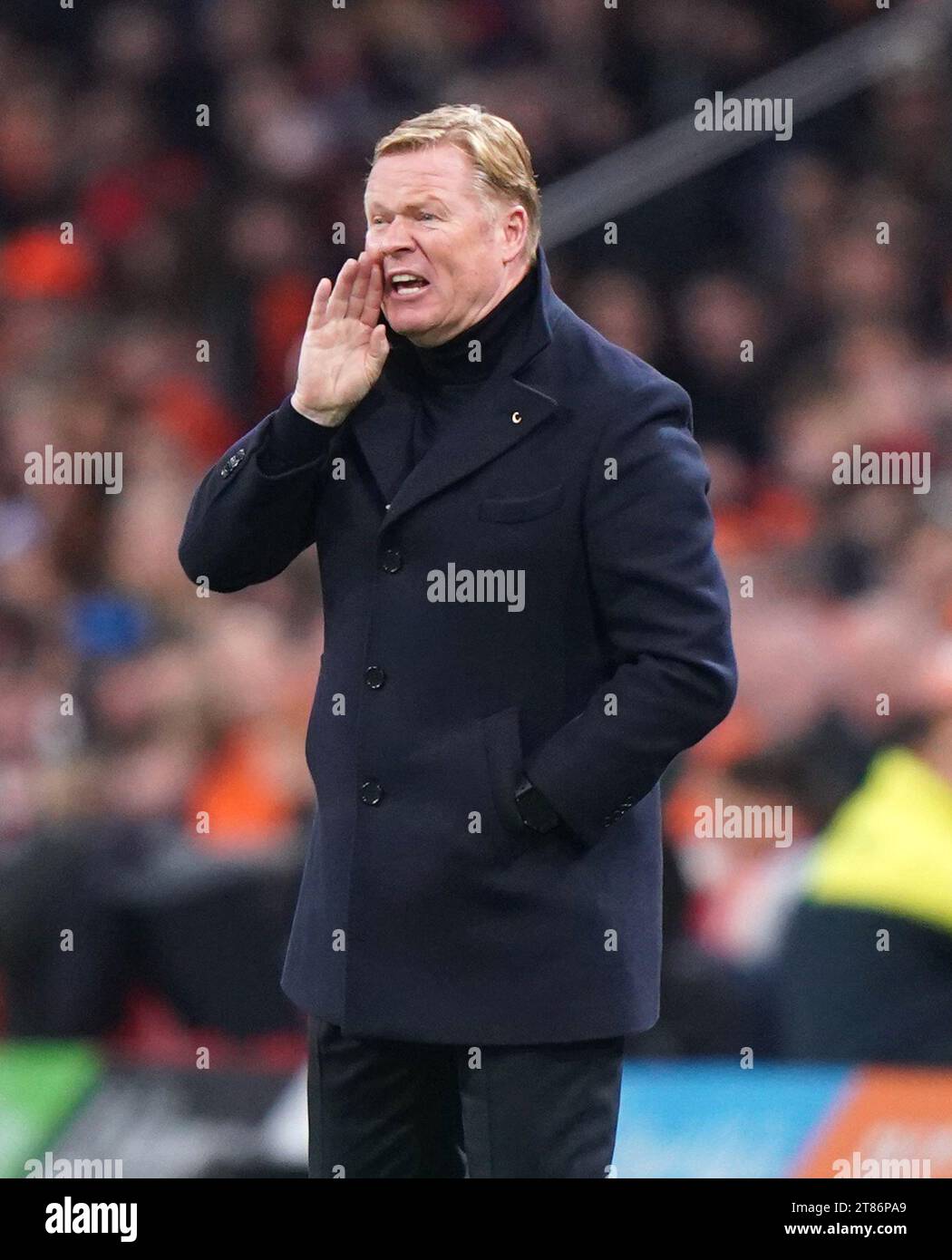 Netherlands manager Ronald Koeman on the touchline during the UEFA Euro ...