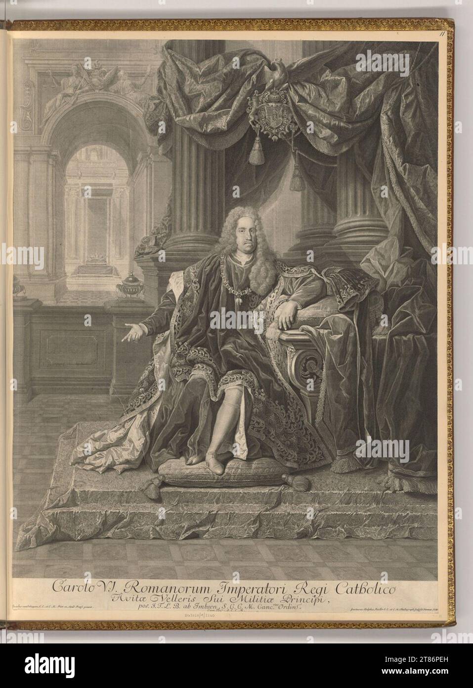 Gustav Adolph Müller (Engraver) Portrait kaiser karl vi .. Copper ...