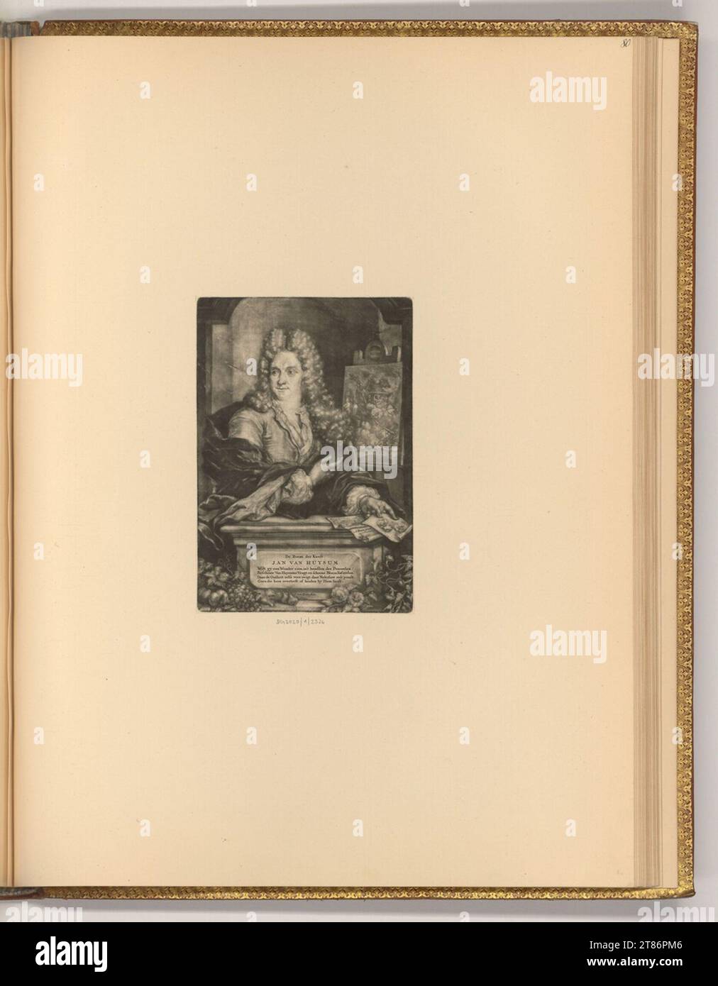 Arnoud van Halen (Engraver) Portrait Jan van Huysum. Skiing 1675-1732 ...