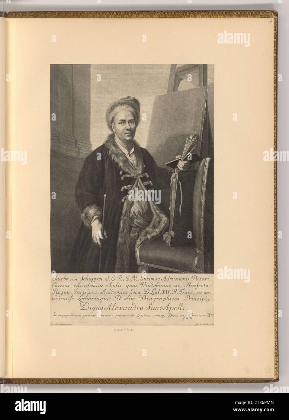 Gustav Adolph Müller (Engraver) Portrait Jakob van Schalen. Copper ...