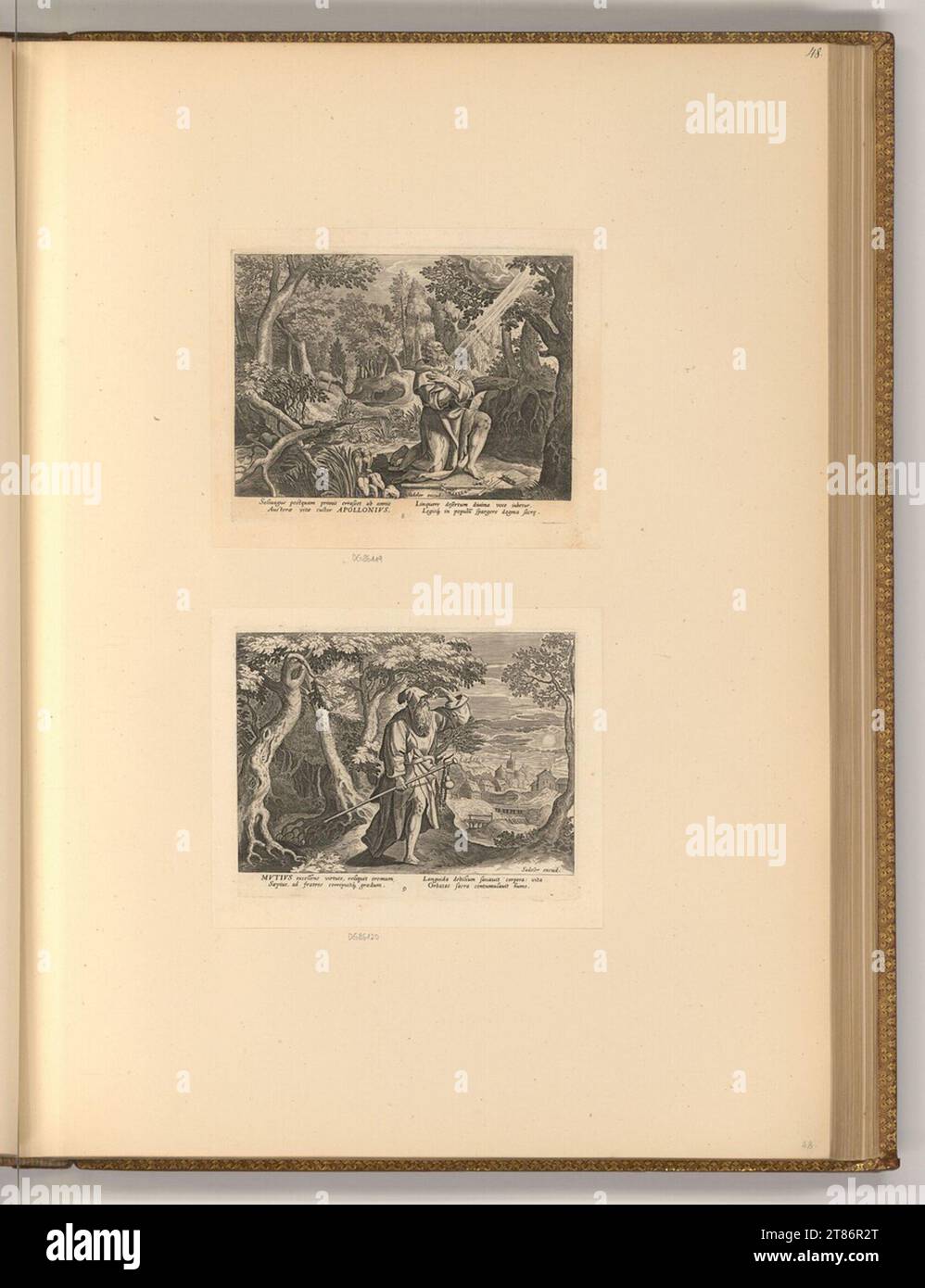 Johann Sadeler d. Ä. Apollonius; Memia. Copper engraving print 17 ...