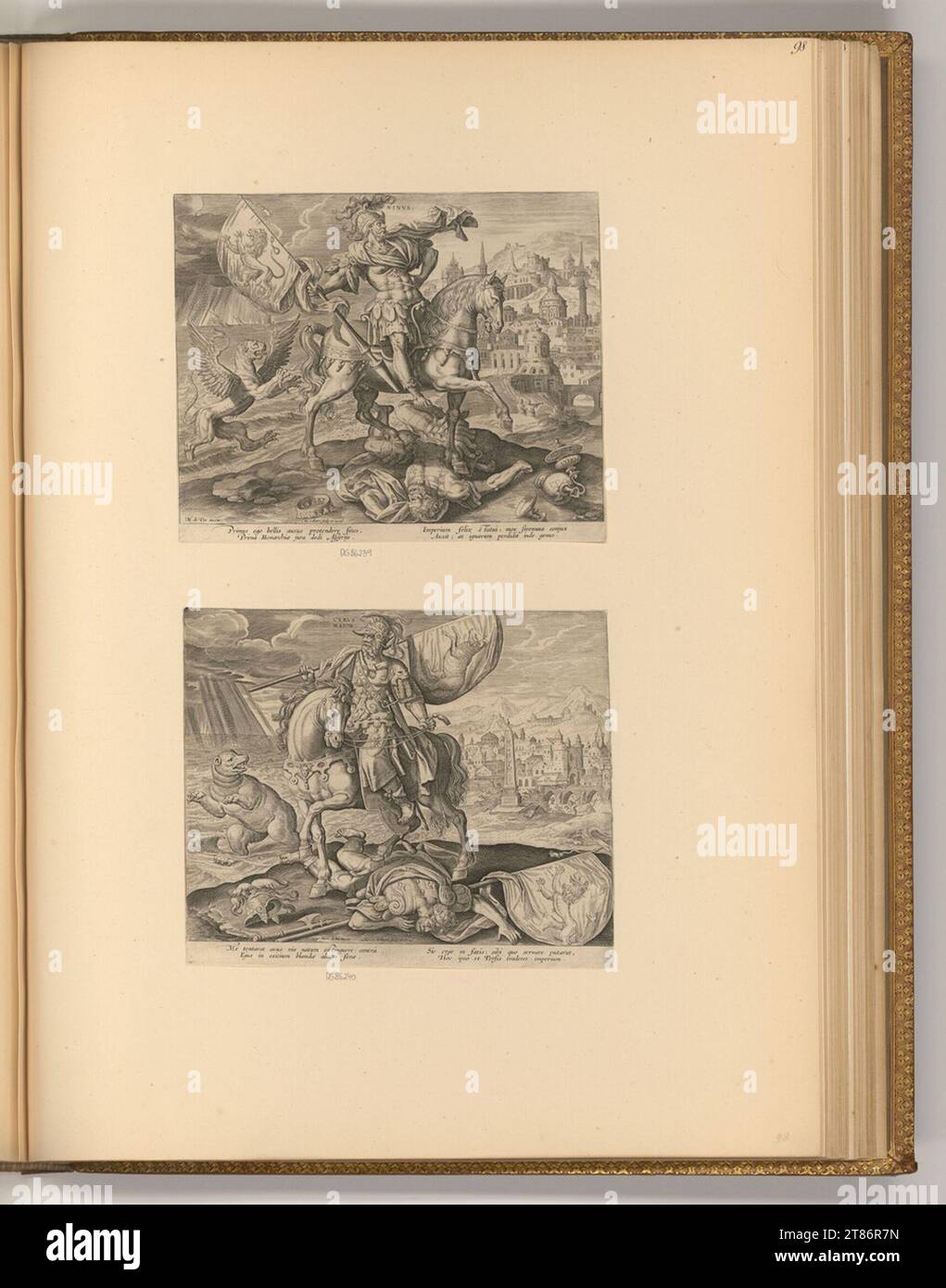Adriaen Collaert (Engraver) Ninus; Cyrus major. Copper engraving print ...