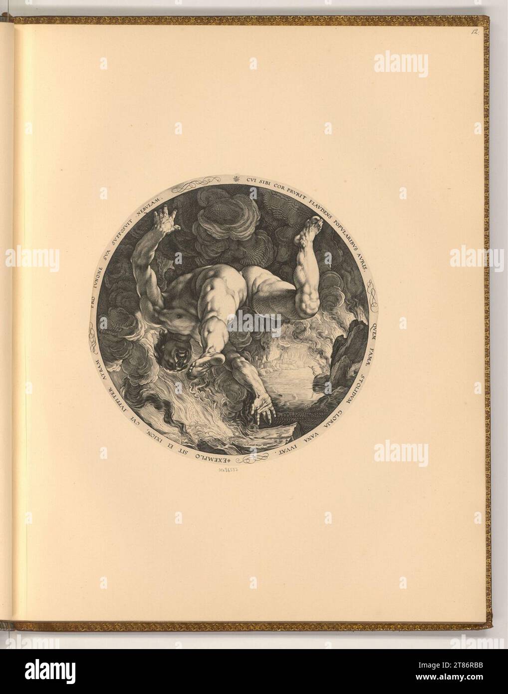 Hendrick Goltzius (Engraver) Ixion. Copper engraving print around 1588 ...