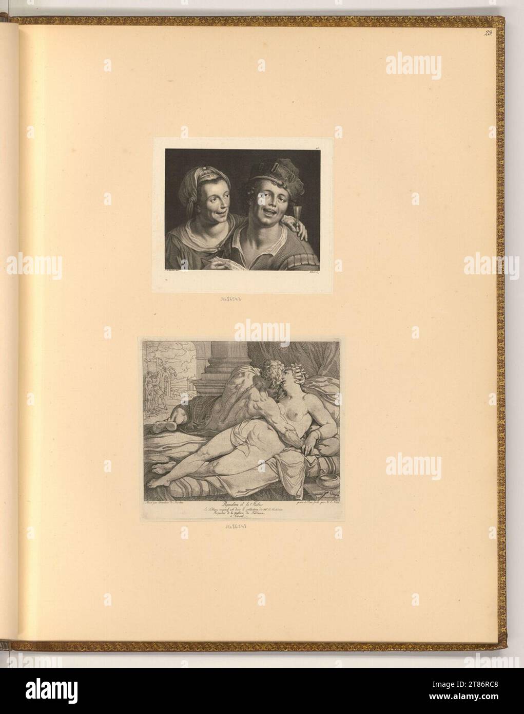 Hubert (Engraver) Singing couple; Pygmalion and Galatea. Copper ...