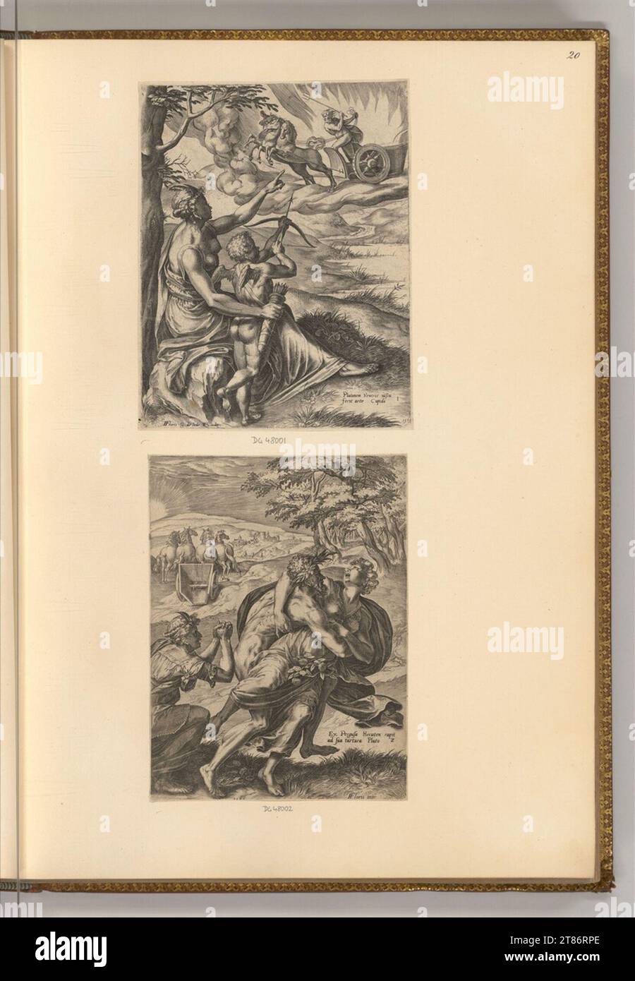 Cornelis Cort (Engraver) Amor pulls on Pluto's heart; Robbery of the ...