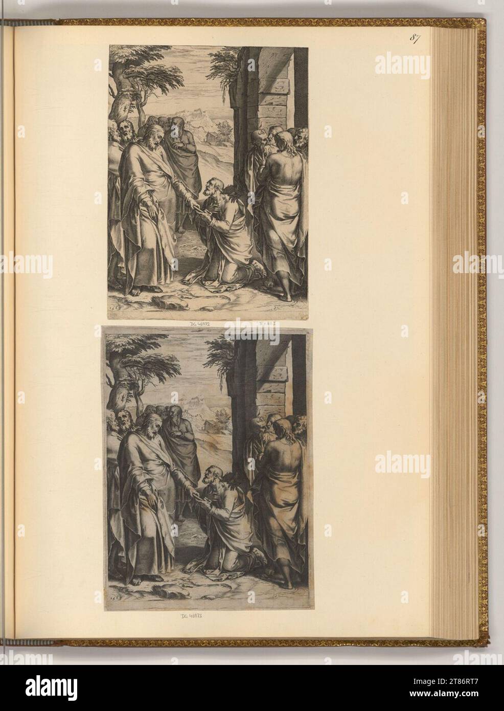 Cornelis Cort (Engraver) Christ hands Peter the key. Copper engraving ...