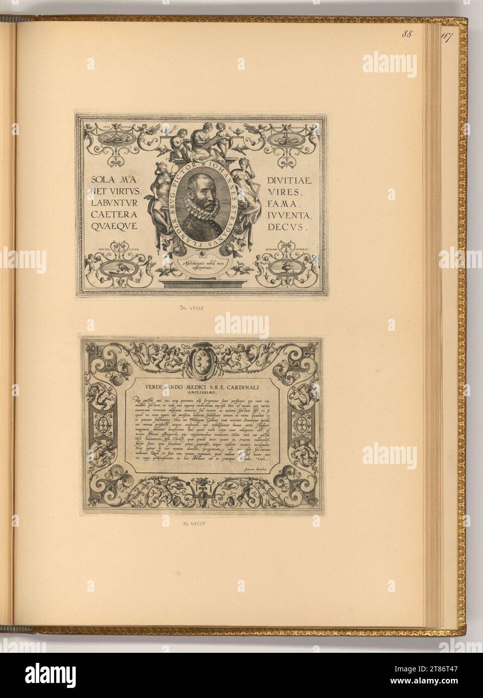 Jan Wierix (Engraver) Portrait Joannes Stradanus with dedication ...